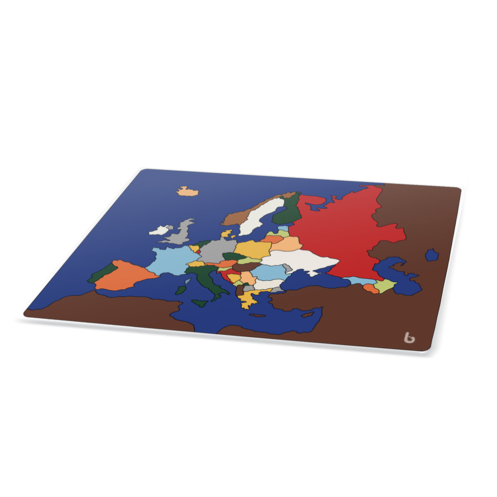 Geography: Laminated map of Europe mute colored map